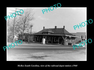 OLD 8x6 HISTORIC PHOTO OF McBEE SOUTH CAROLINA THE RAILROAD DEPOT c1960 ...