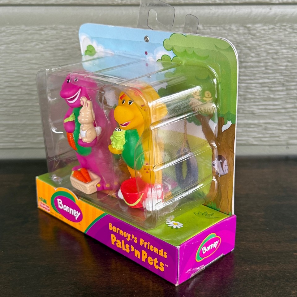 Fisher Price Barney's Friends Pals 'n Pets Barney & BJ 2001 NOS Package ...