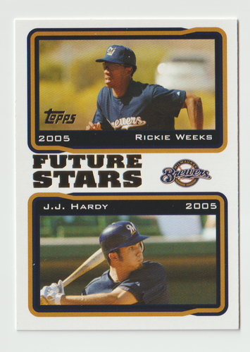 2005 Topps Baseball #328 Rickie Weeks / J.J. Hardy FS - Milwaukee ...