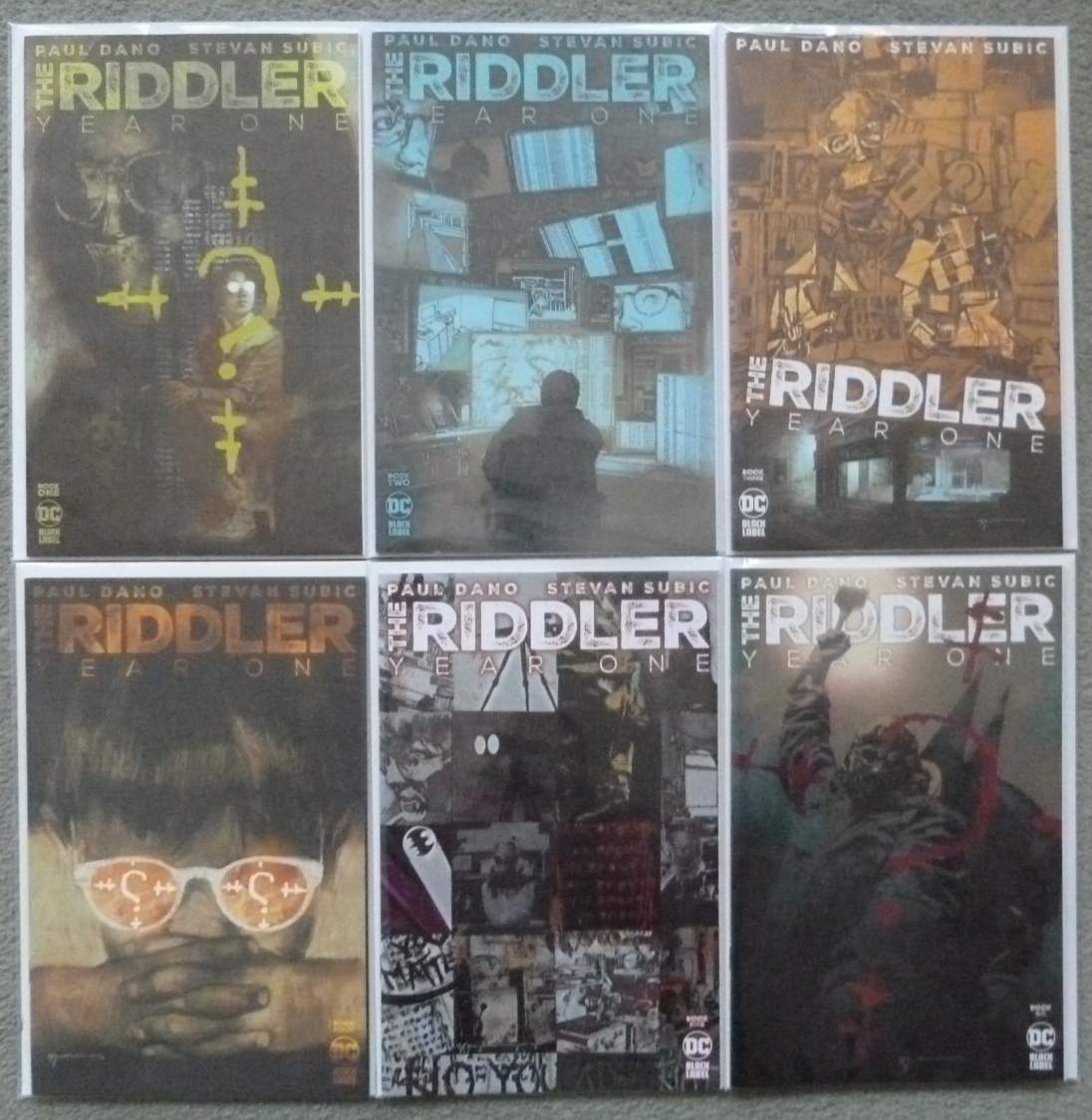 RIDDLER "YEAR ONE" #1-6 SET "A"..PAUL DANO/SUBIC..DC 2023 1ST PRINT..NM ...