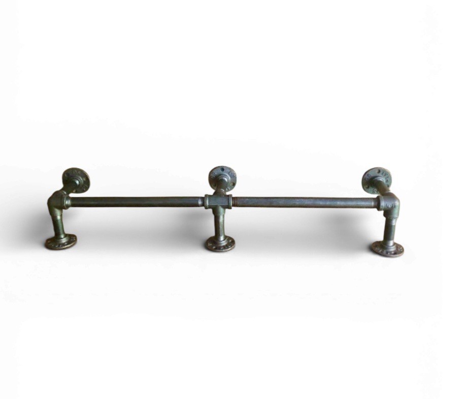 Industrial Pipe Bar Foot Rail-1” Pipe x 6" Tall, “DIY” Parts Kit - 48 ...