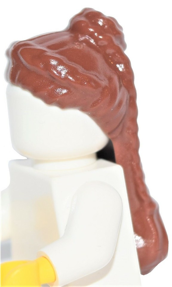 ☀️NEW Lego Hair Female Reddish BROWN BRAIDED Star Wars Leia Padme Long ...