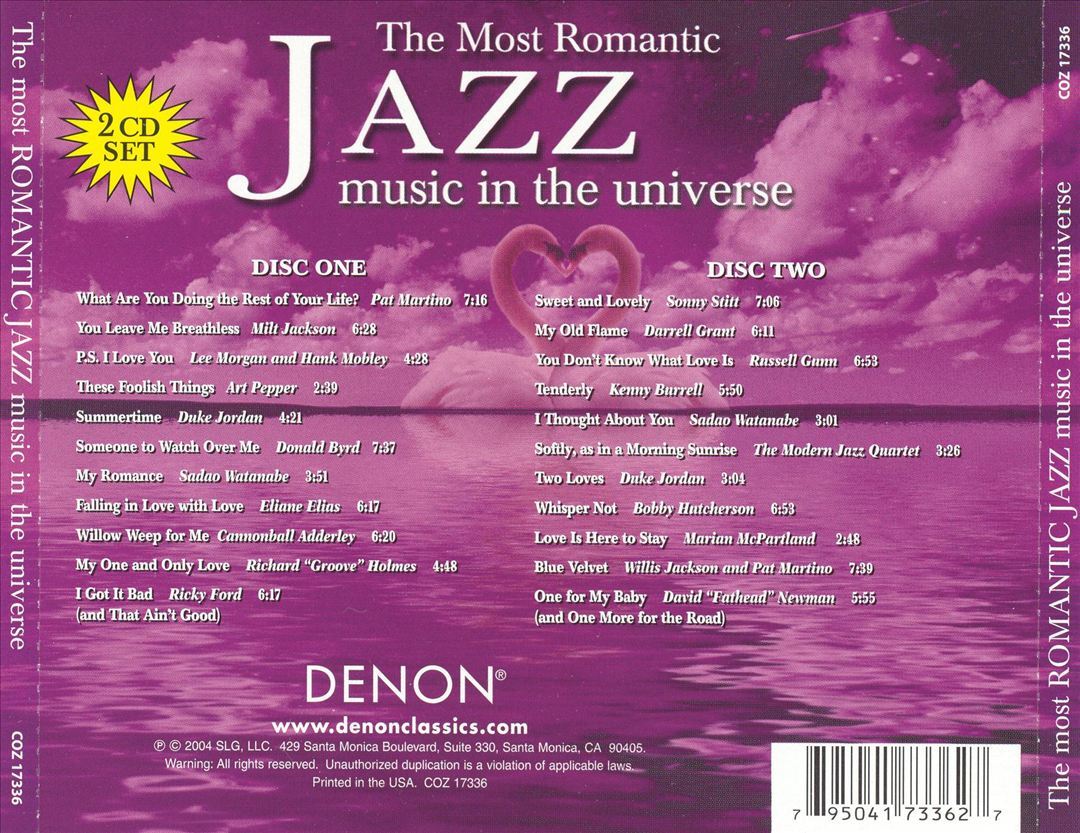VARIOUS ARTISTS - THE MOST ROMANTIC JAZZ MUSIC IN THE UNIVERSE NEW CD ...