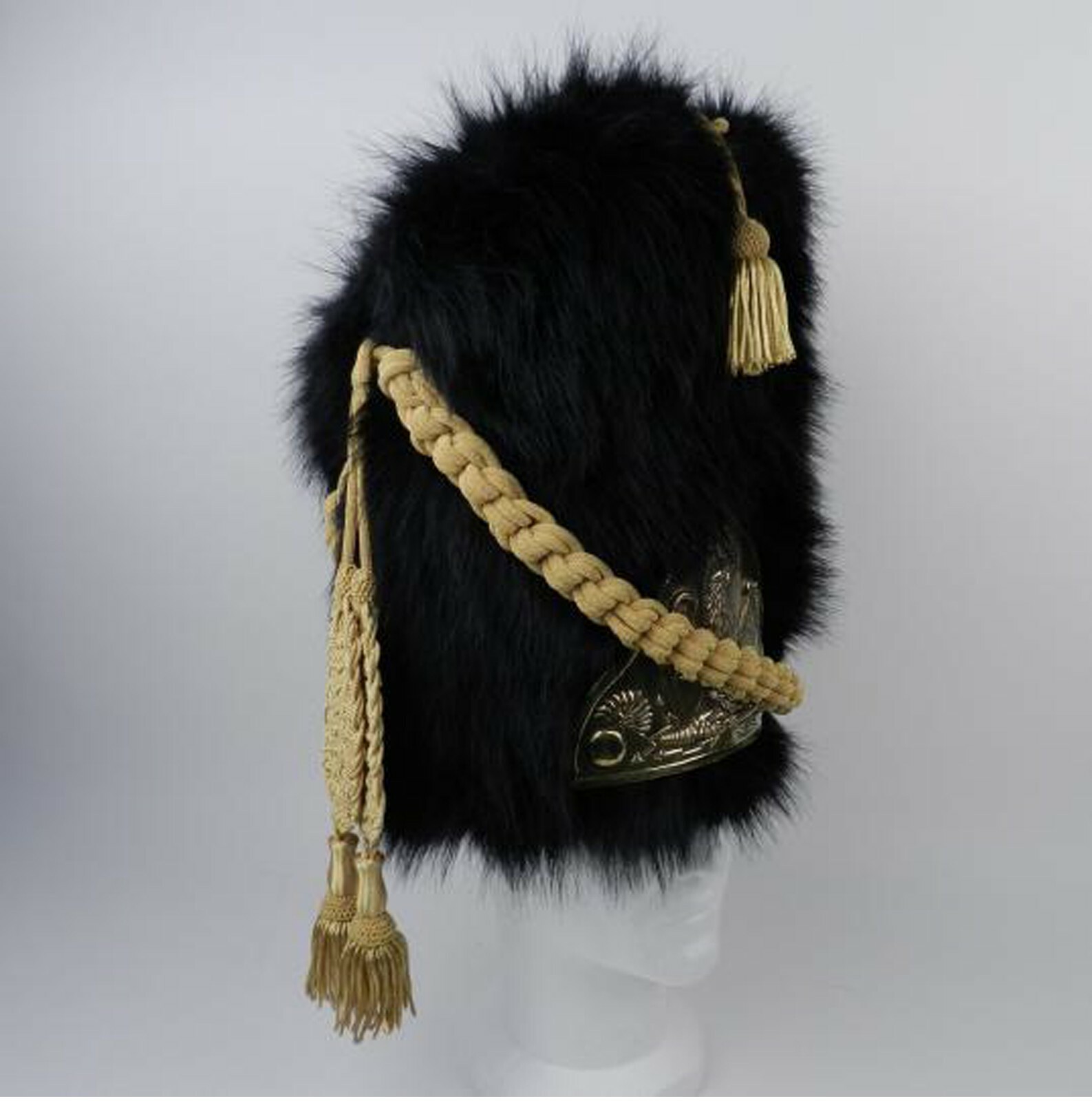 French Shako Hat Bearskin Hat For Infantry Of Guard OFFICER ARTIFICIAL ...