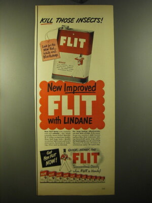 1950 Flit Insecticide Ad - Kill those insects! | eBay