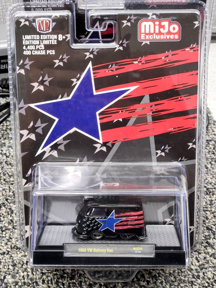 M2 Machines Stars & Stripes 1960 VW Delivery Van Black MJS48 MJ Toys ...