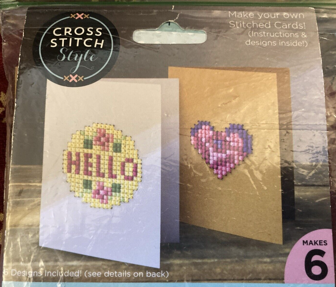 Rare CROSS STITCH STYLE 6 Cross Stitch Cards w. envelopes Kit | eBay