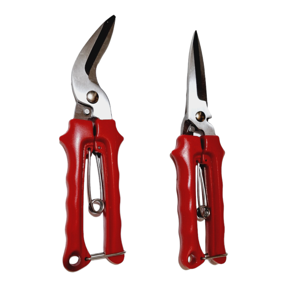 2 x 8" Pruning Shears Set Heavy Duty Secateurs Blade Pruner Gardening ...
