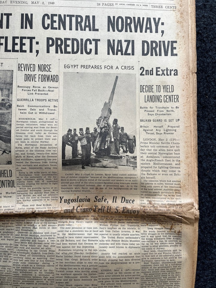 1940 Battle for Trondheim Norway, Invasion of Denmark, German Advances ...