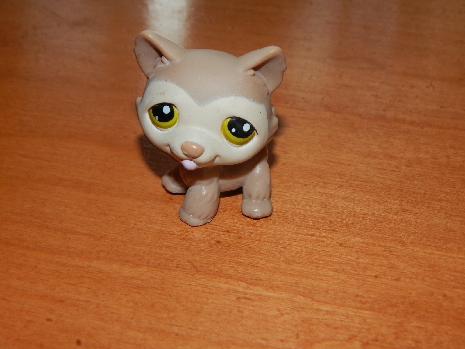 LPS #358 Brown and Tan Husky Pup Green Eyes 2006 Hasbro Marker Damage ...