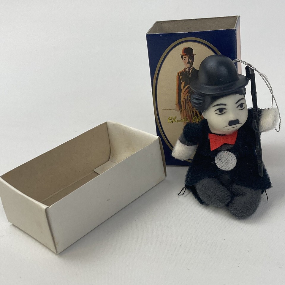 VTG Shackman Mini Charlie Chaplin XMAS Ornament Matchbox Bean Baby Doll ...