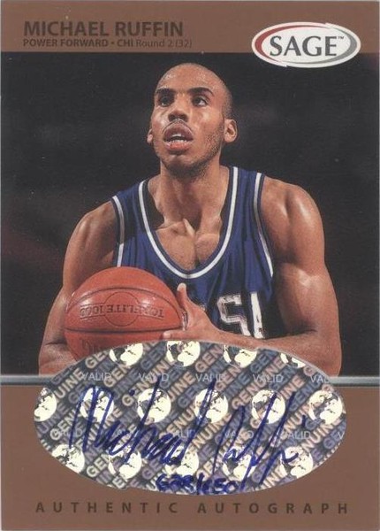 1999 Sage - Autographs Bronze #A44 Michael Ruffin /650 (AU, RC) for ...