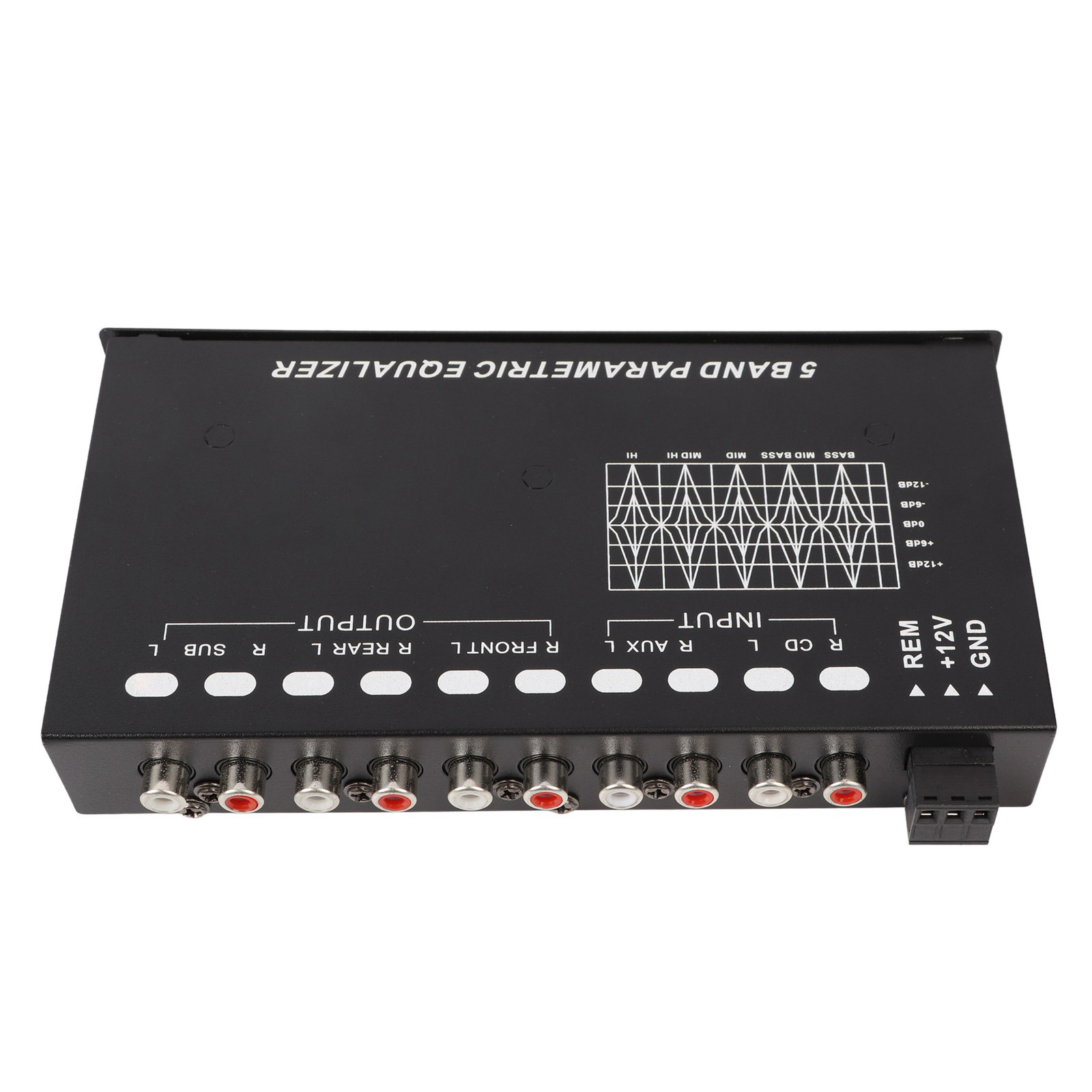 Car Audio Equalizer 5 Bands Precise Tuning EQ Tuning Crossover ...