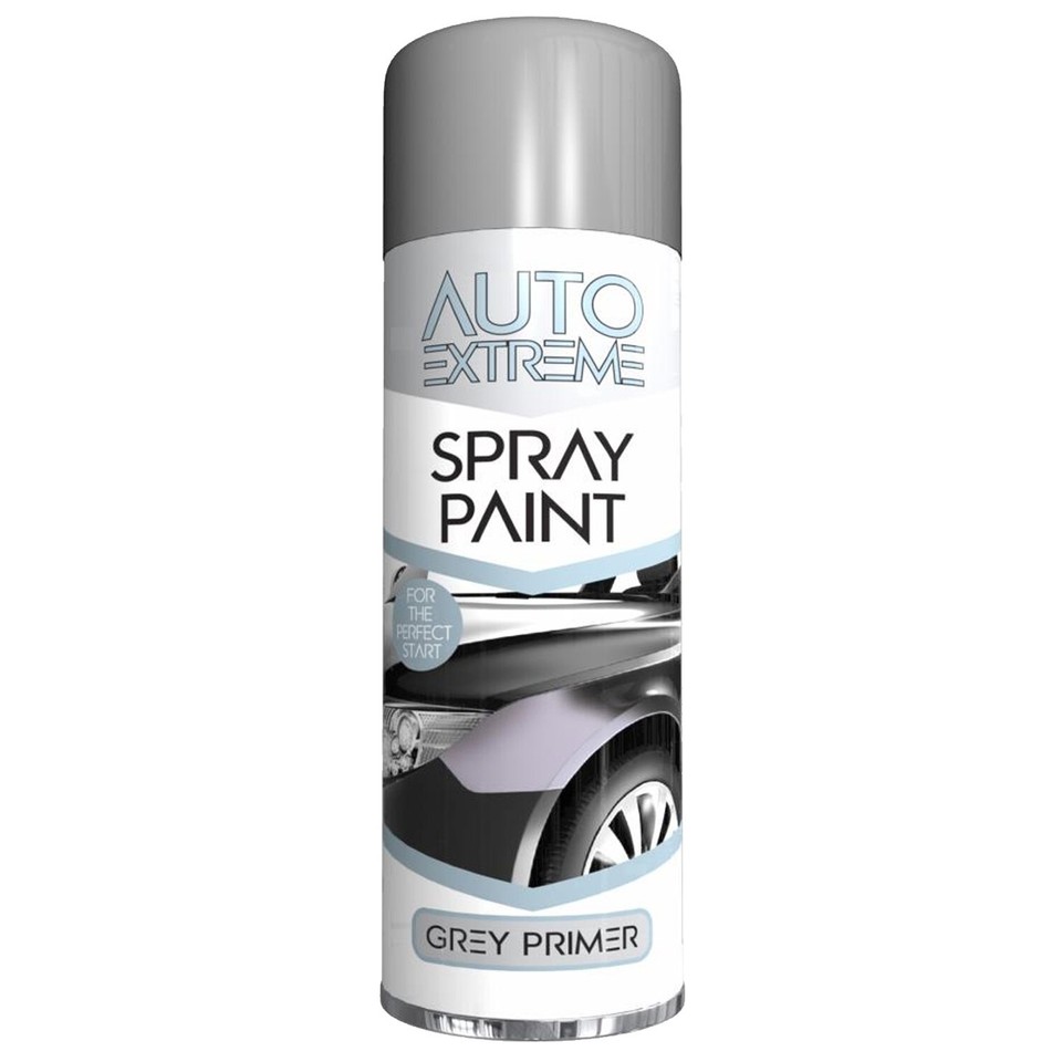 2x Grey Primer Spray Paint Aerosol Auto Car Van Bike Restore Metal ...