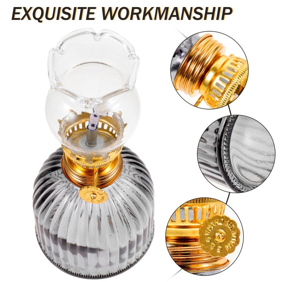 Delicate Kerosene Light Emergency Oil Lamp Vintage Kerosene Lamp Glass ...