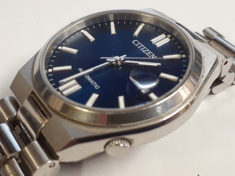 (RI4) Citizen NJ0151-88L Tsuyosa Sapphire Automatic Dark Blue Stainless ...