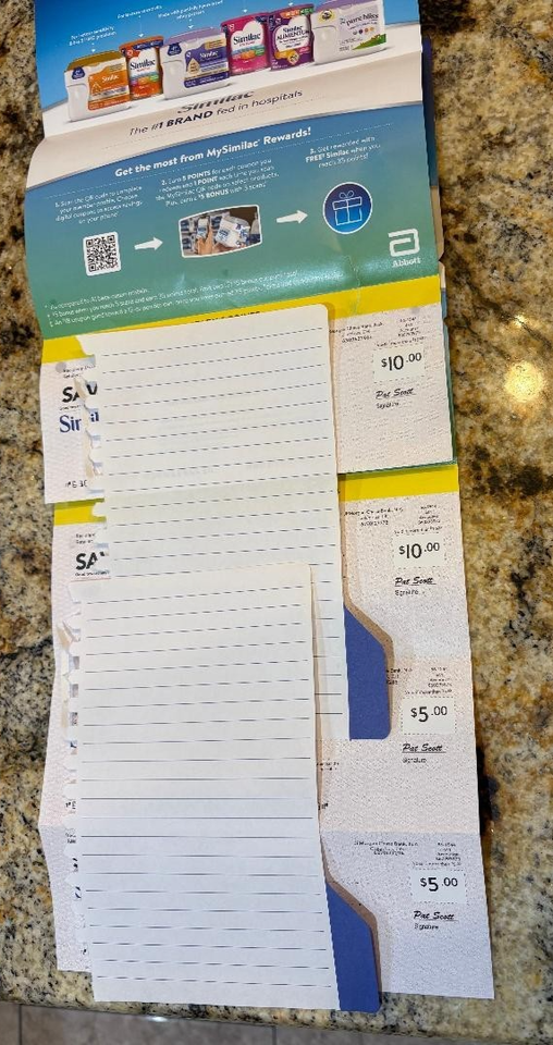 $30 Similac Baby Infant Formula Checks Coupons Vouchers ~~ EXP 12/26/25 ...