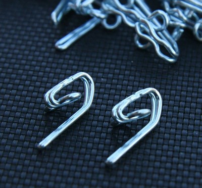 500 x CURTAIN GATHER HOOK 28mm Pencil Pleat Small Gathering Metal BULK ...