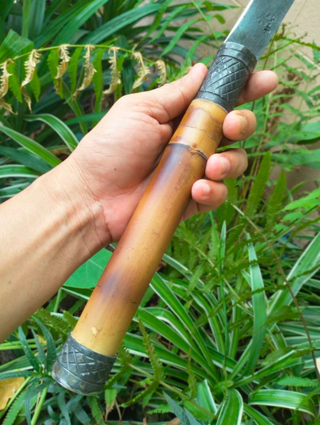 Handmade short-sword machete nessmuk knife 11.6” forged blade, Bamboo ...