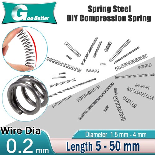 0.2mm Wire Dia Compression Spring Steel 1.5mm - 4mm OD Small Pressure ...
