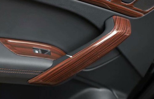 For Audi Q5 2018-2022 Red Wood Grain Car Inner Door Handle Lock Cover ...