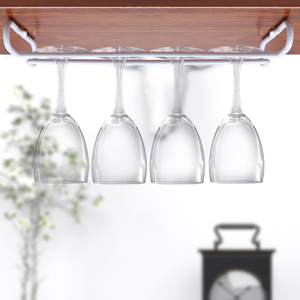 Wine Glass Cup Holder Hanging Bar Hanger Steel Wine Rack Shelf ...