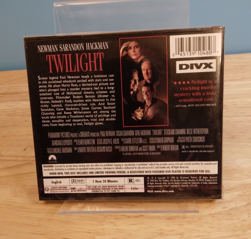 Twilight Paul Newman, Susan Sarandon, Gene Hackman DIVX Movie Brand New ...