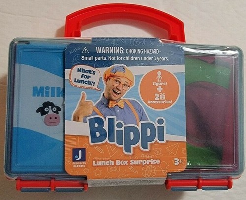 Blippi Lunch Box with Surprise Figurine pack [Red] BRAND NEW FREE ...
