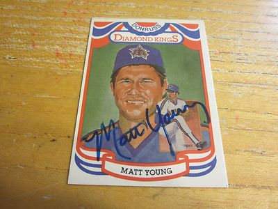 Matt Young Autographed Signed 1984 Donruss #16 Trading Card MLB Seattle ...