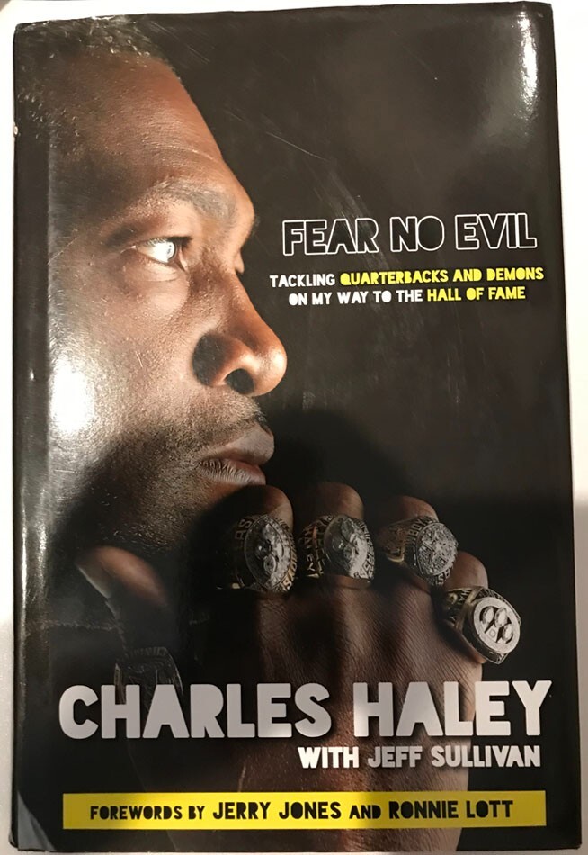SIGNED Charles Haley, Fear No Evil , NFL HOF 2015 #94 FIVE Super Bowl ...