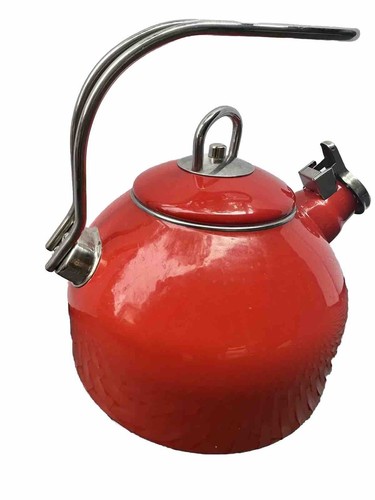 Tea Kettle Martha Stewart Collection 2.5 Qt Enamel Steel Designer Tea ...