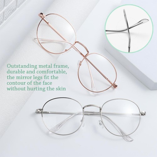 Vision Care Metal Optical Glasses Eyeglasses Frame Round Glasses ...