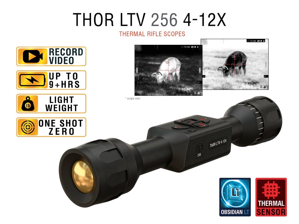 Refurbished ATN Thor LTV 4-12x, 256x192 12 micron Thermal Rifle Scope | eBay