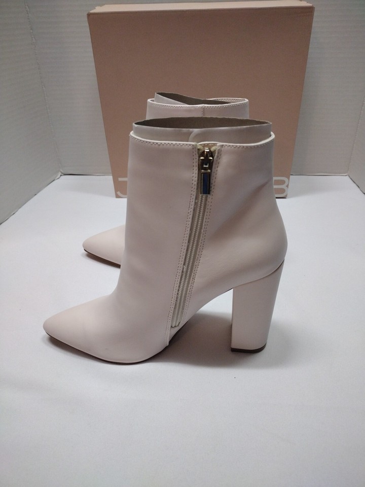 JUSTFAB Booties Rosemund Bone Block Ankle Boots Faux Leather Size: 9 | eBay