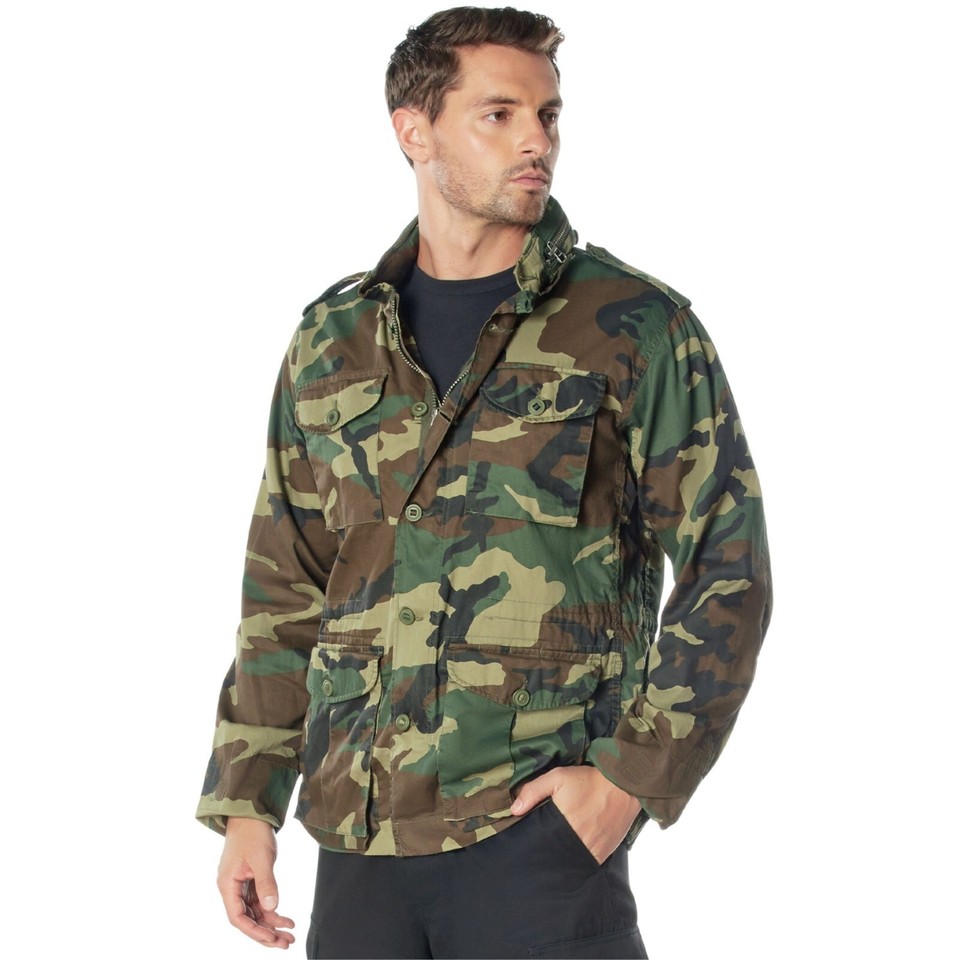Lightweight Military M-65 Field Jacket Vintage Army Uniform Camo M65 ...