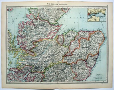 1900-Now - Vintage Scottish Counties Map