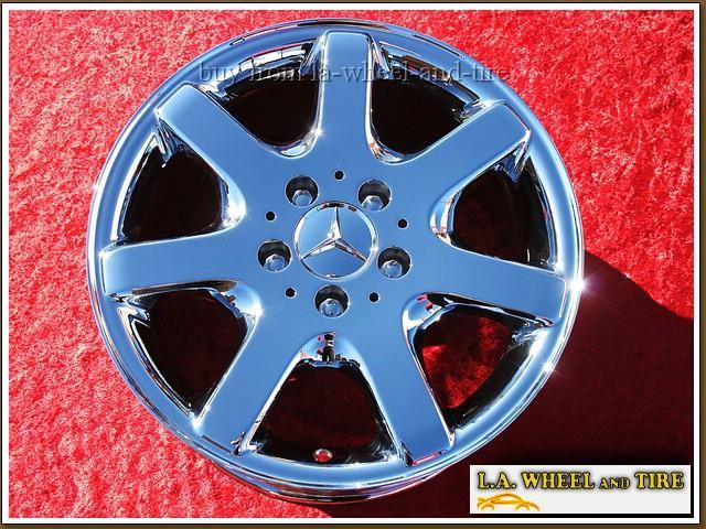EXCHANGE SET OF 4 CHROME 16" MERCEDES BENZ SLK230 SLK320 OEM WHEELS ...