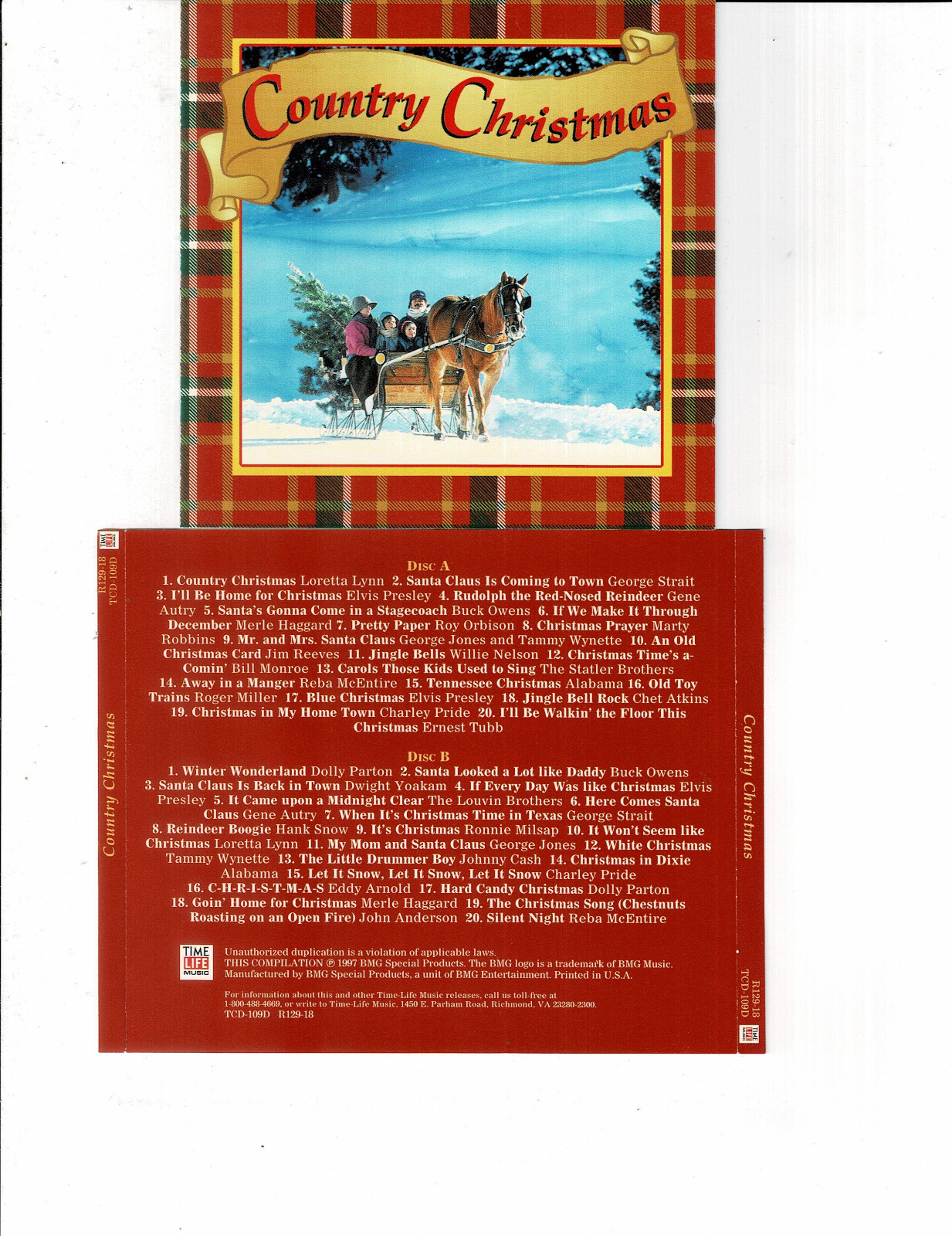 TIME-LIFE COUNTRY CHRISTMAS -VAR (2CD) MILLER OWENS PRIDE JONES LOUVIN ...