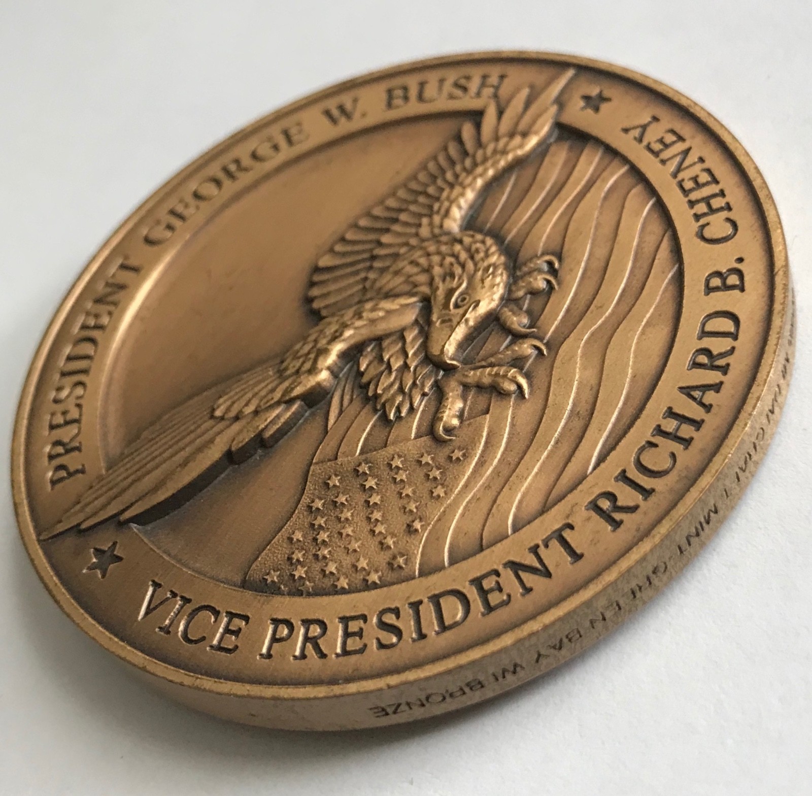 Authentic POTUS GEORGE BUSH VPOTUS DICK CHENEY 2005 Bronze 2nd ...