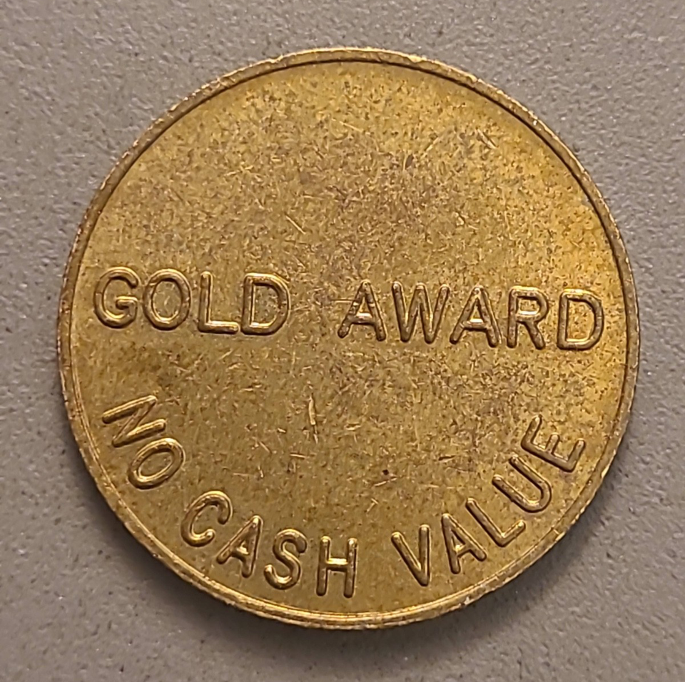 Vintage The Noble Organisation Ltd. Gold Award Metal Game Token ...