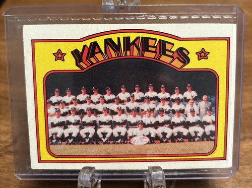 1972 TOPPS #237 NEW YORK YANKEES TEAM CARD EX/NM (SharpEdges/NoCreases ...