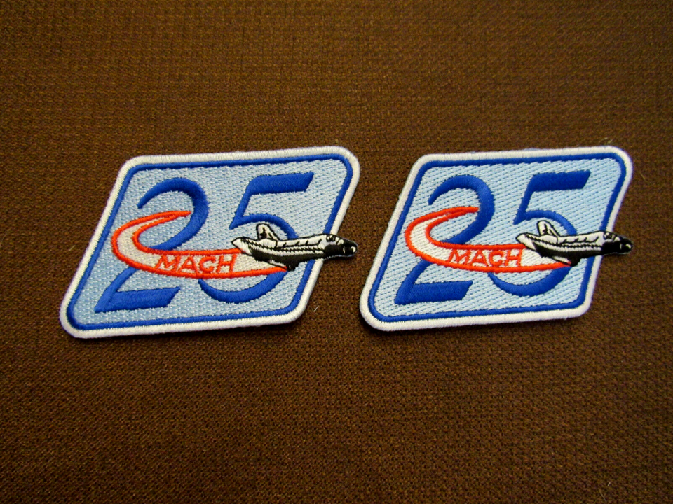 NASA MACH 25 SPACE SHUTTLE ASTRONAUT MACH 25 DUAL PATCHES BEAUTY 5 | eBay