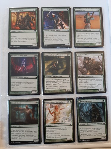 Mtg Green Human Lot - 300+ Cards - Creatures Instants Sorceries ...