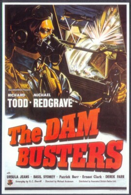 Modern FILM POSTER Postcard: THE DAM BUSTERS (Richard Todd, Michael ...