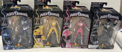 Set of 4 Bandai MMPR Blue Black Pink Yellow New BAF Figures New 6.5 ...