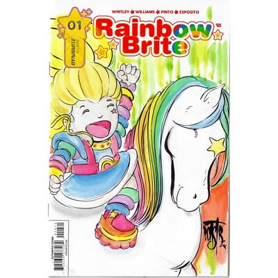 RAINBOW BRITE #1 Blank Sketch Variant Cover Comic 438 W Original Art ...