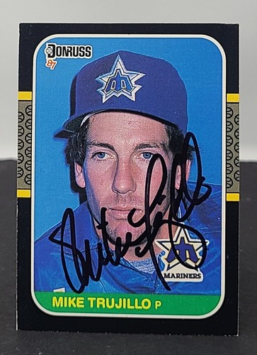 MIKE TRUJILLO Signed 1987 Donruss Baseball Cards #613 Seattle Mariners ...
