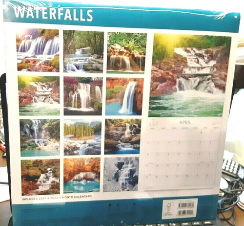 2022 Waterfalls 16 Month Wall Calendar 12" X 24" With 2021 & 2023 4 ...