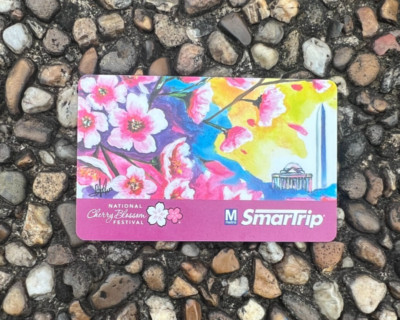 DC 2025 Cherry Blossom Card WMATA Metro SmarTrip - Preloaded with $8.00 ...