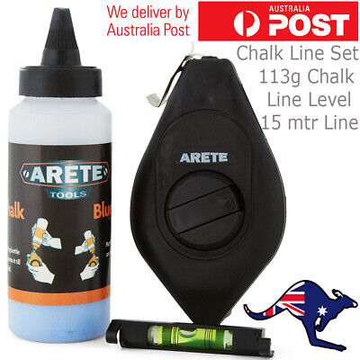 3pcs Chalk Line Kit Set Visible Blue Chalk, 15m Wind up Chalk Line ...